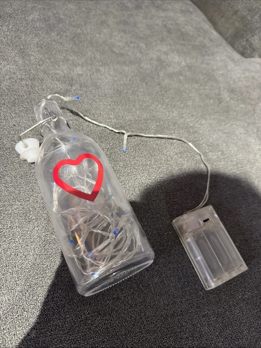IKEA | Accents | Ikea Clear Glass Bottle Lantern With Red Heart | Poshmark